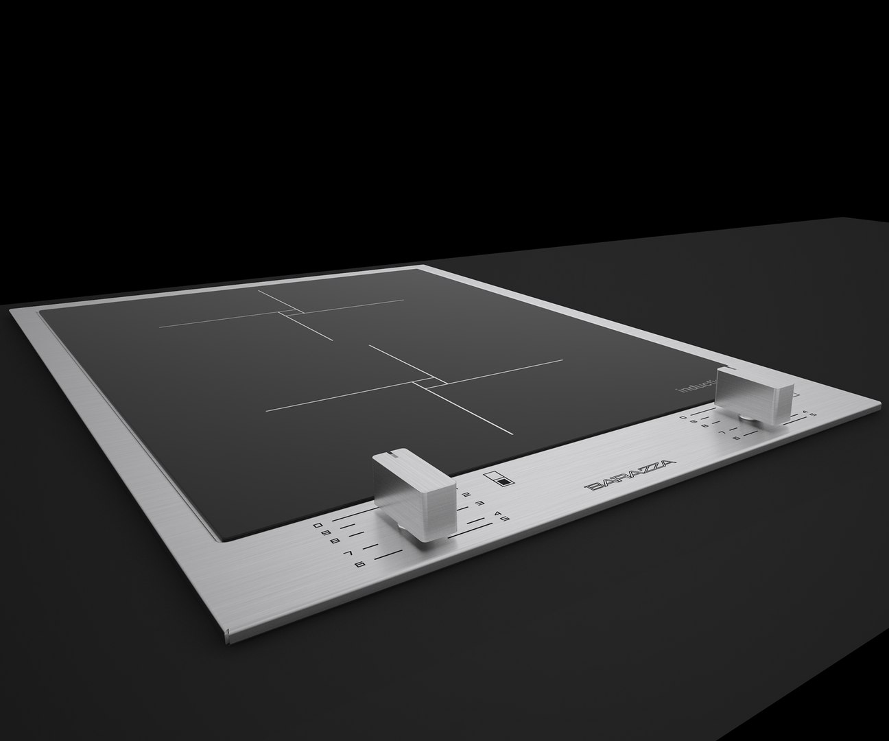 3d obj barazza induction grids barbecue