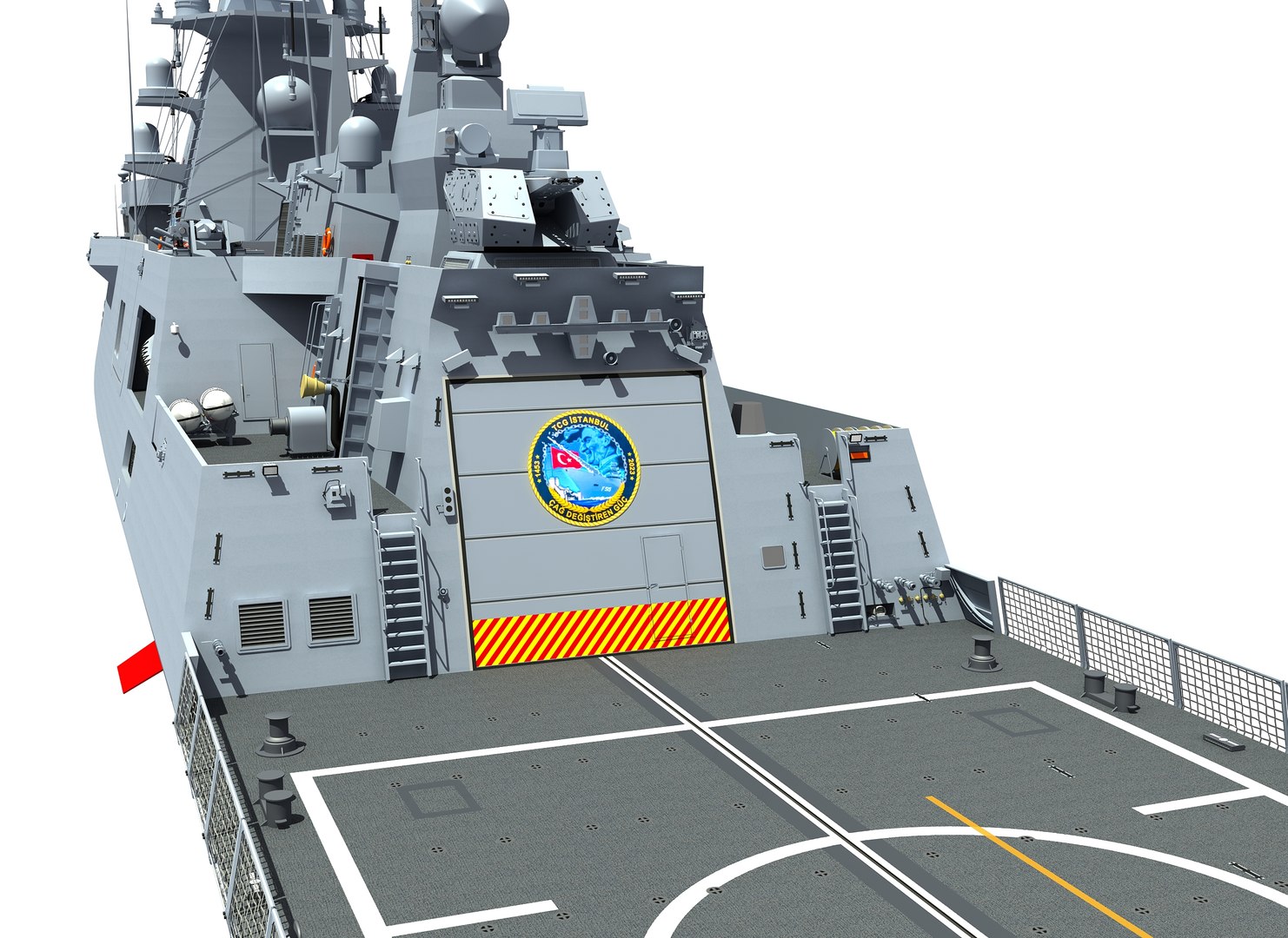 TCG ISTANBUL Turkish ISTIF Class Frigate Model - TurboSquid 2193236