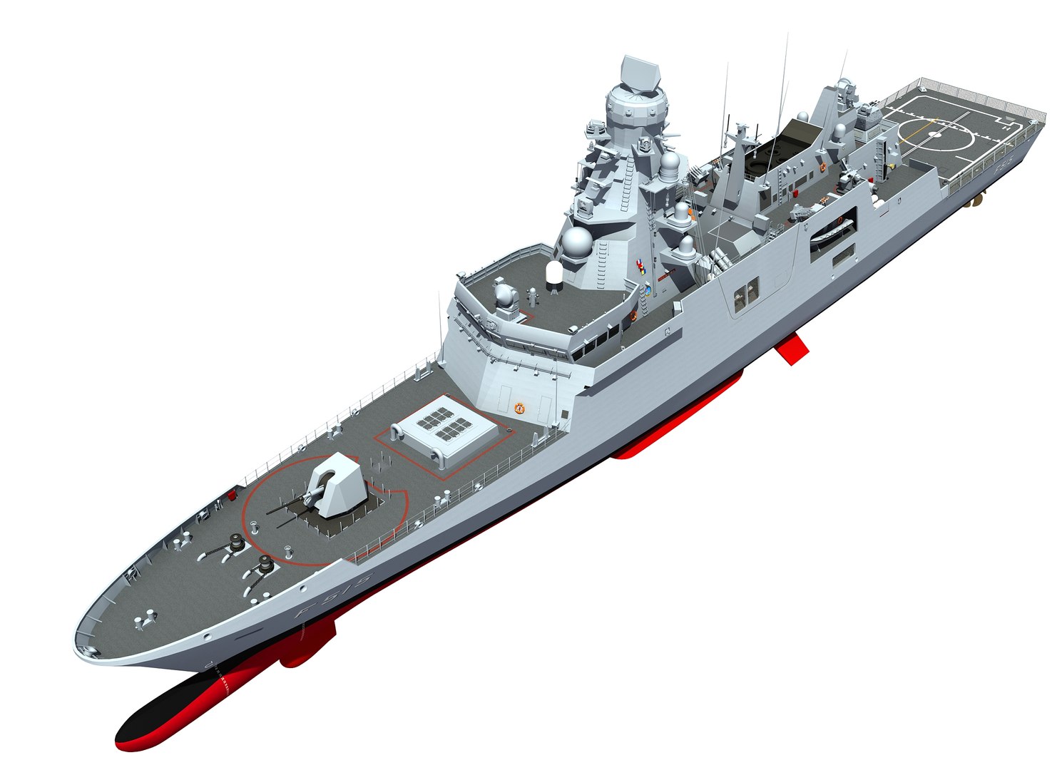 TCG ISTANBUL Turkish ISTIF Class Frigate Model - TurboSquid 2193236