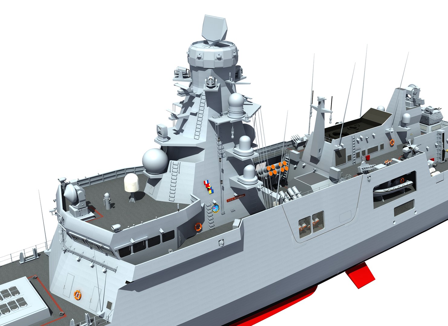 TCG ISTANBUL Turkish ISTIF Class Frigate Model - TurboSquid 2193236