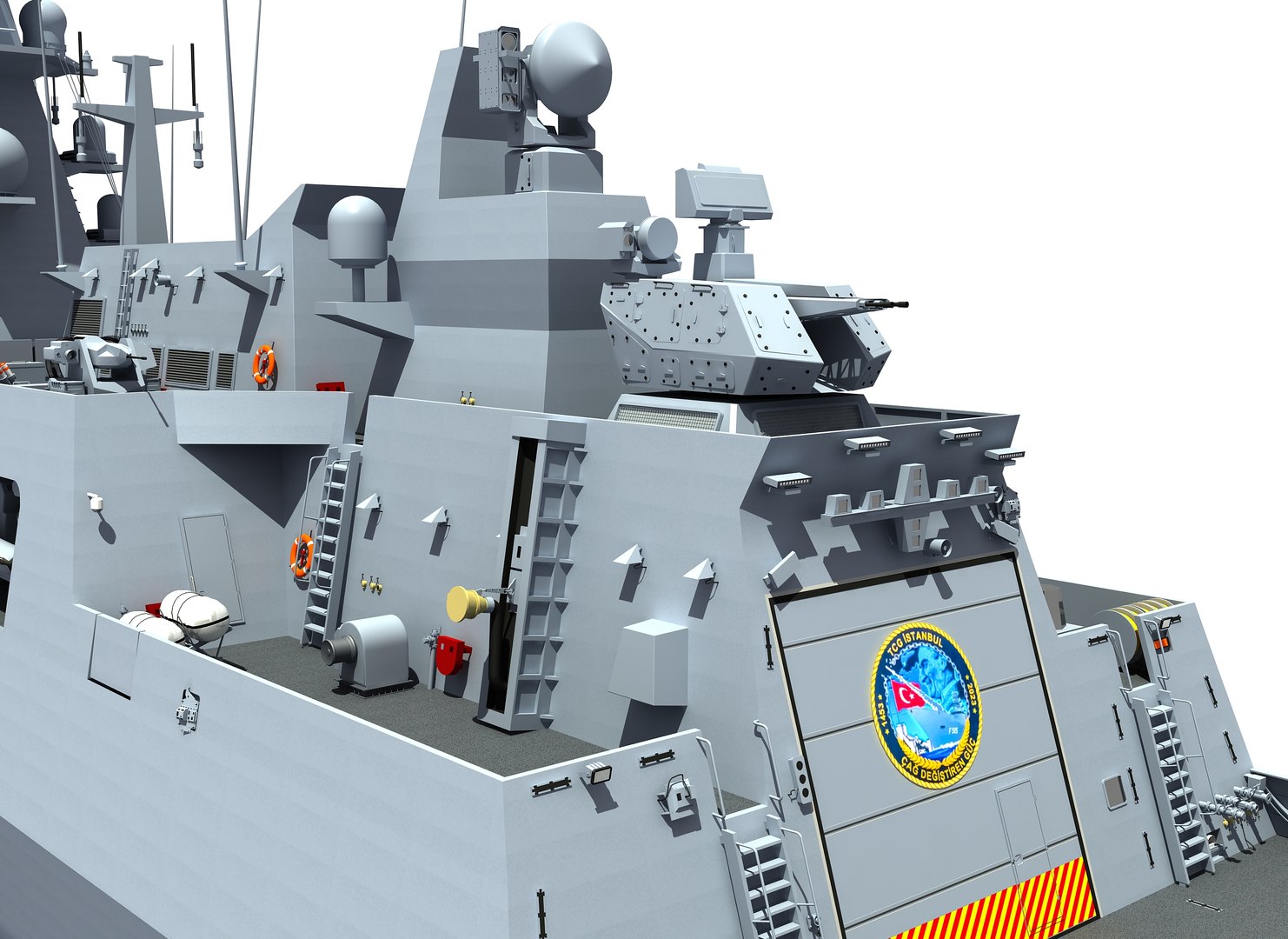 TCG ISTANBUL Turkish ISTIF Class Frigate Model - TurboSquid 2193236