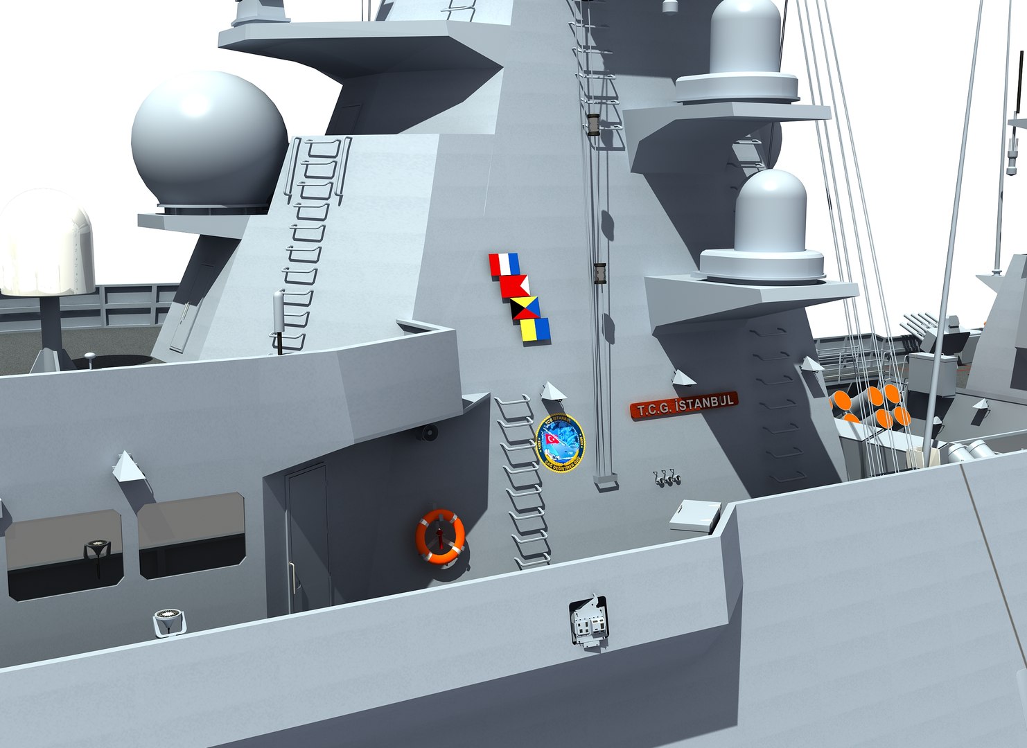 TCG ISTANBUL Turkish ISTIF Class Frigate Model - TurboSquid 2193236