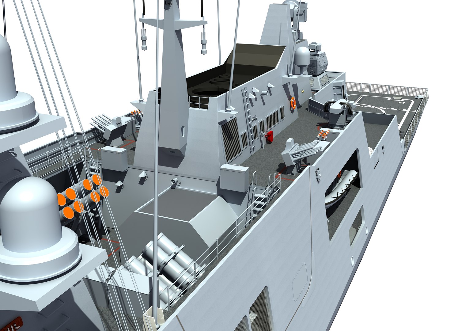 TCG ISTANBUL Turkish ISTIF Class Frigate Model - TurboSquid 2193236