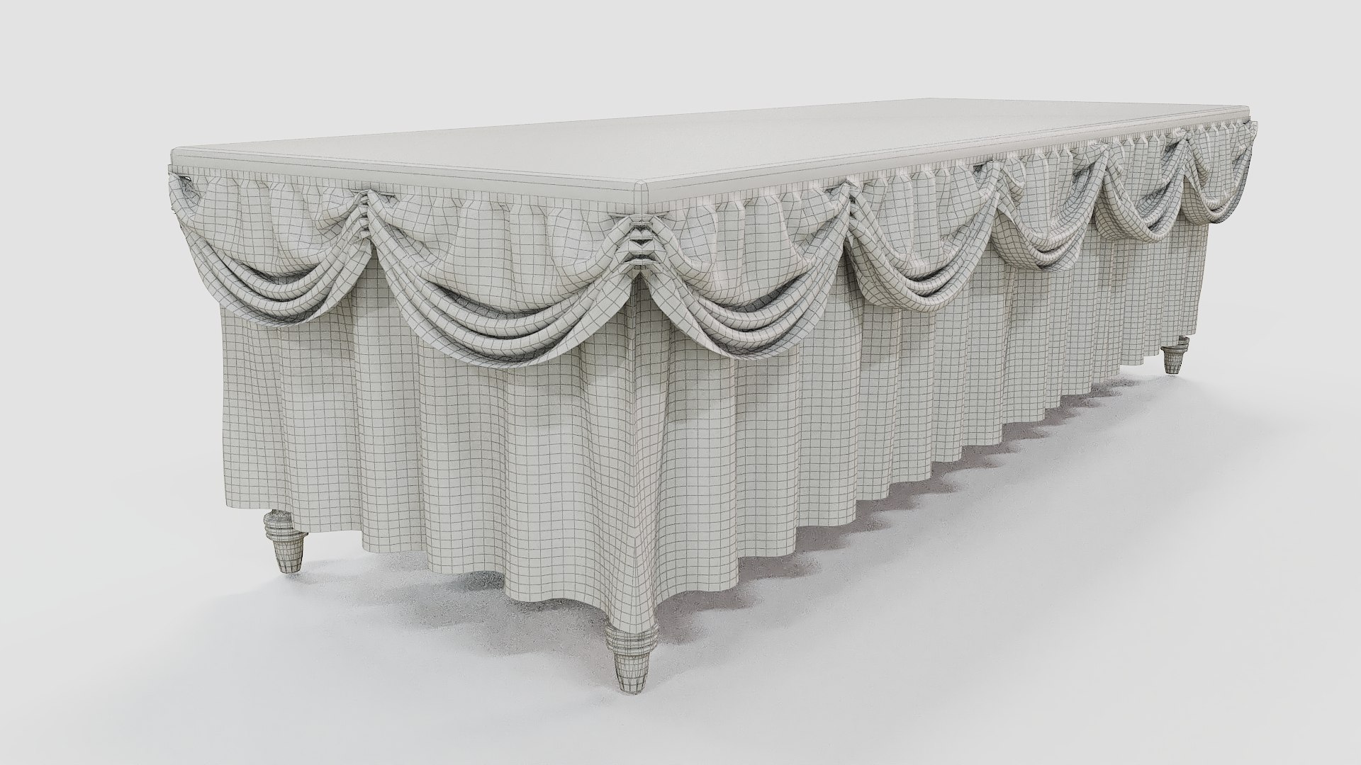 3D model Drape Table for Party Event banquet - TurboSquid 2052524