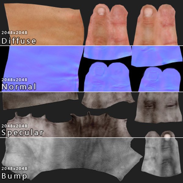 obj realistic male hand max8