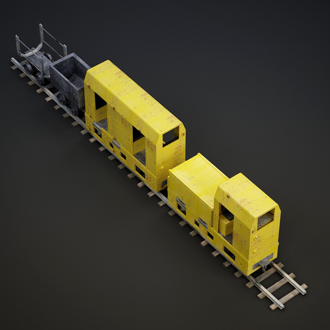 3d Train Materials Model
