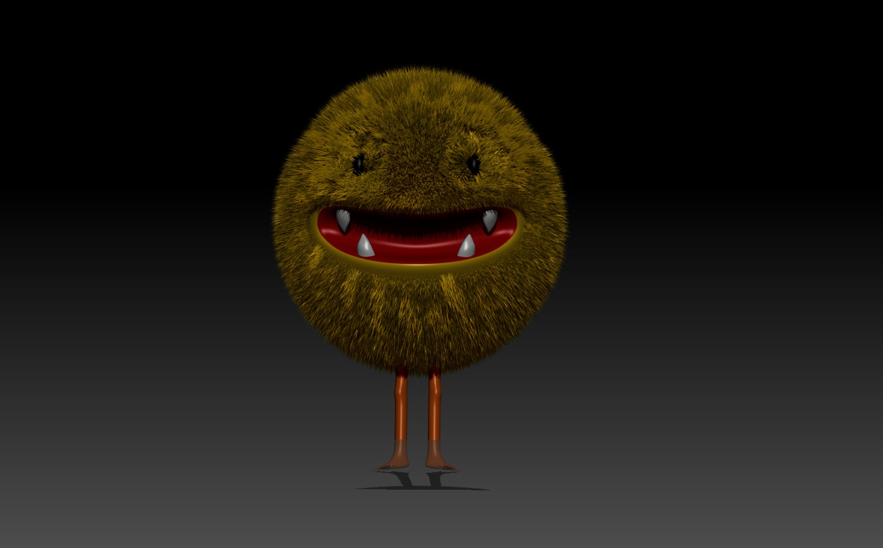 Cute Fluffy Monster Model - TurboSquid 1228075