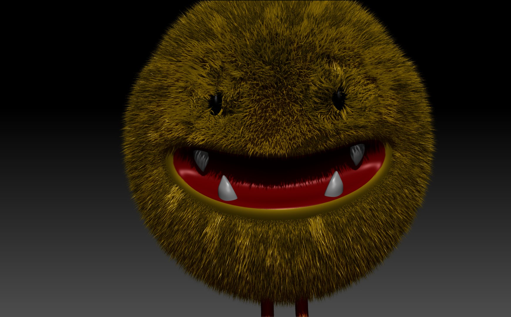 Cute Fluffy Monster Model - TurboSquid 1228075