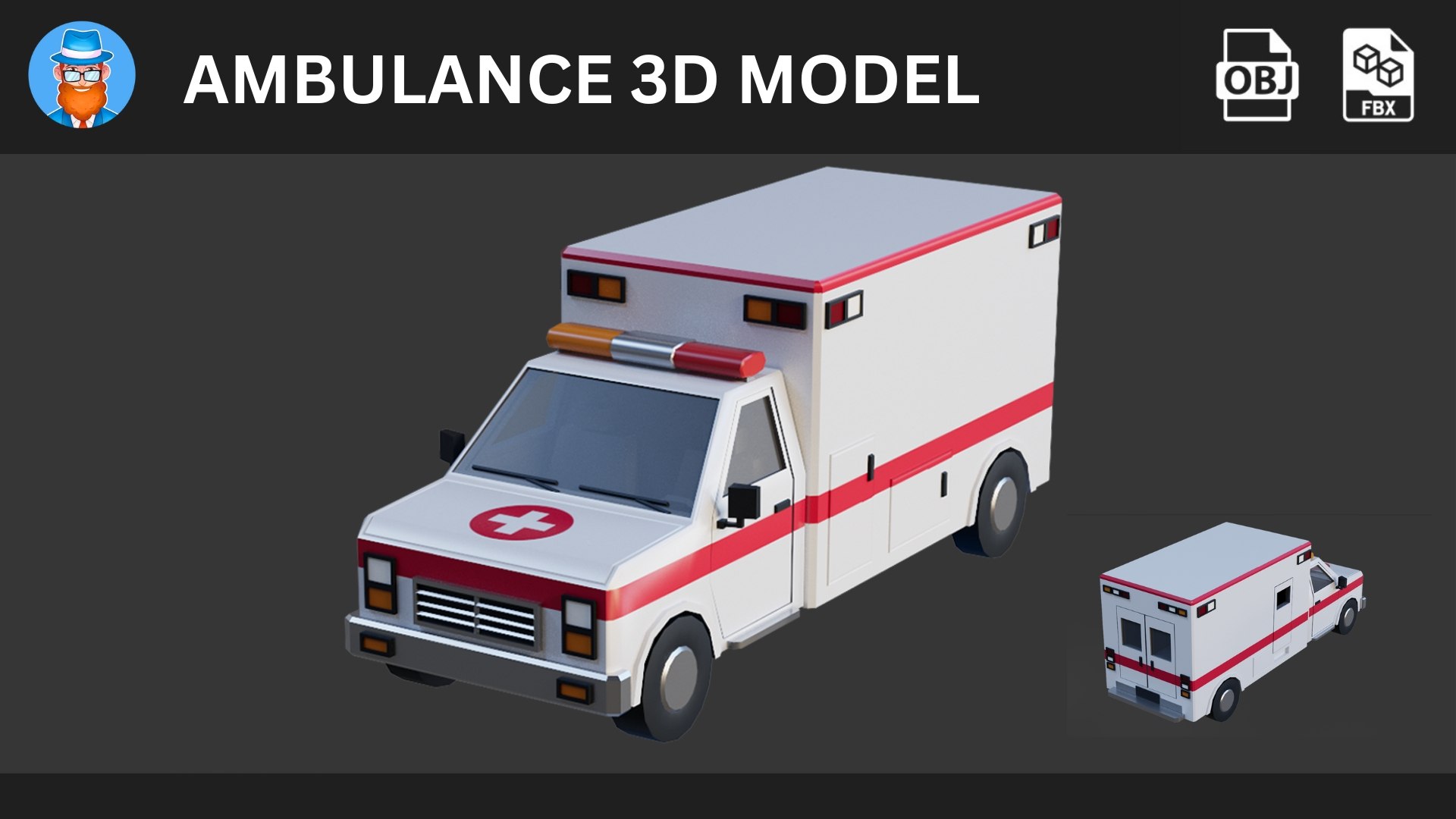 3D Stylized Ambulance 3D Model Model - TurboSquid 2398072