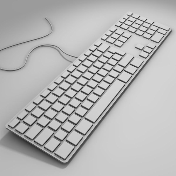 3d model aluminium usb keyboard