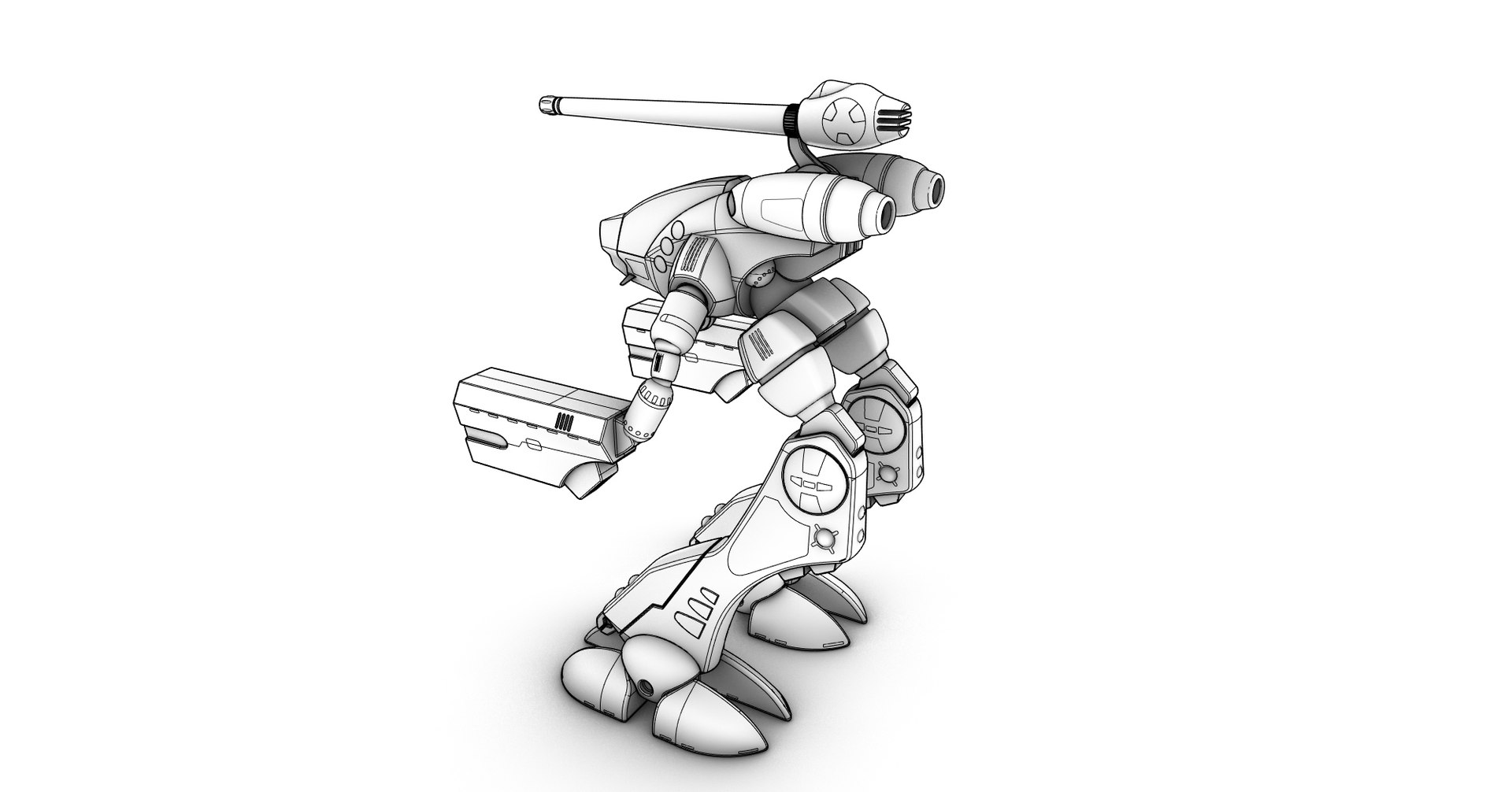 Mecha Rhino V7 3D Model - TurboSquid 1686892