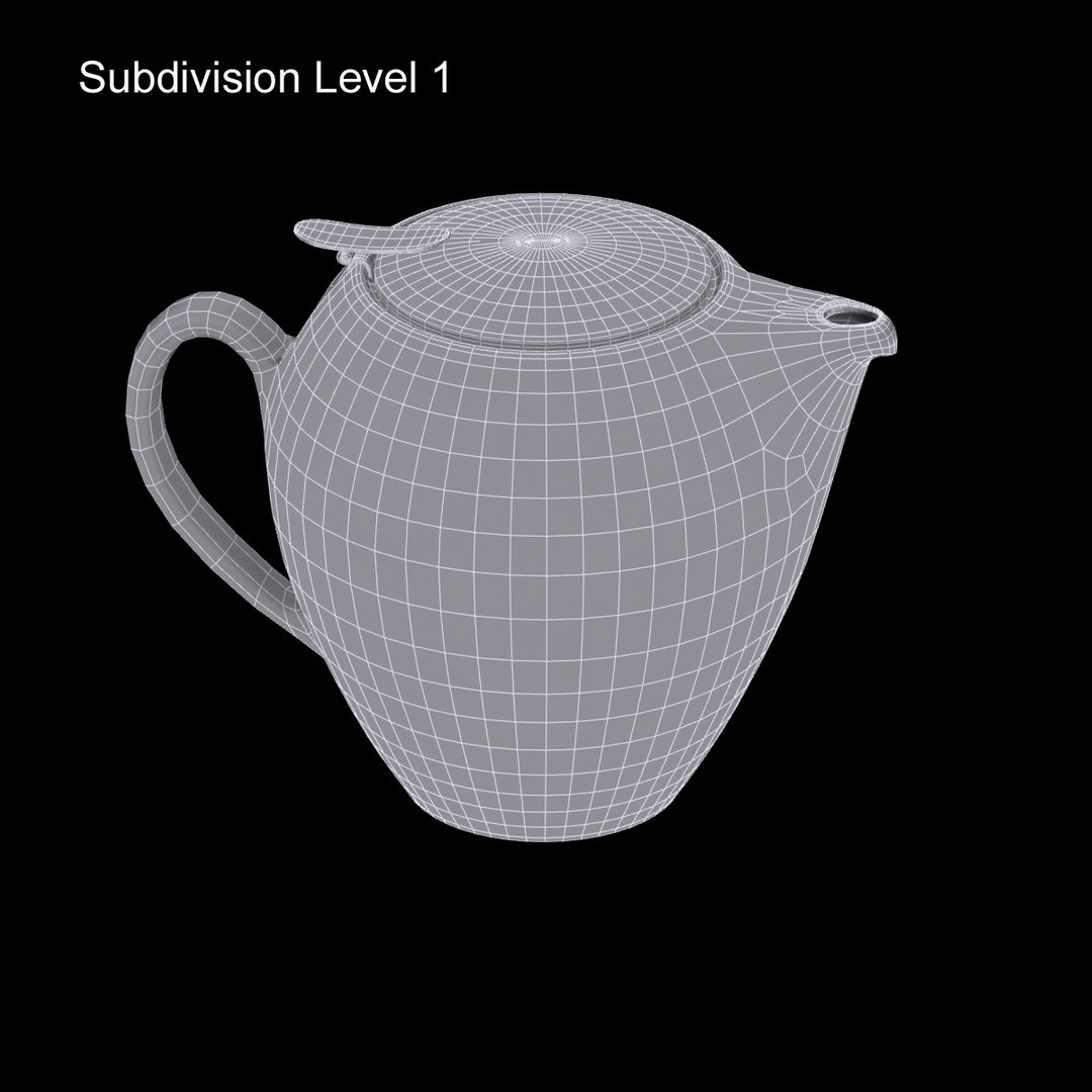 3d Model Modern Teapot