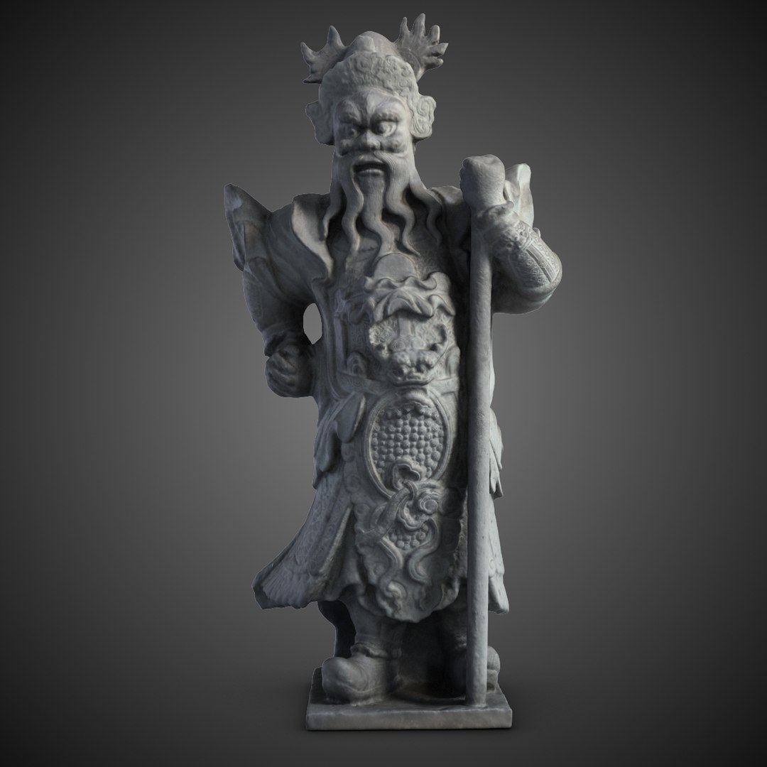 3d Thailand Statuette Guardian Guard