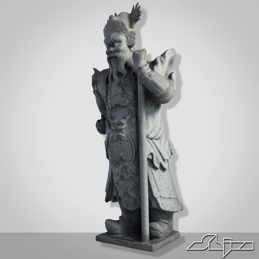 3d Thailand Statuette Guardian Guard