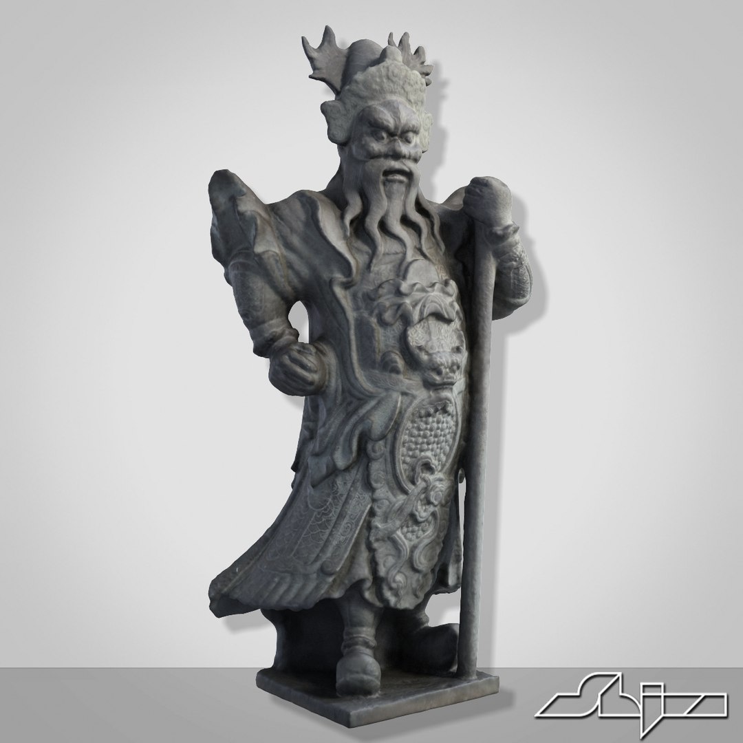 3d Thailand Statuette Guardian Guard