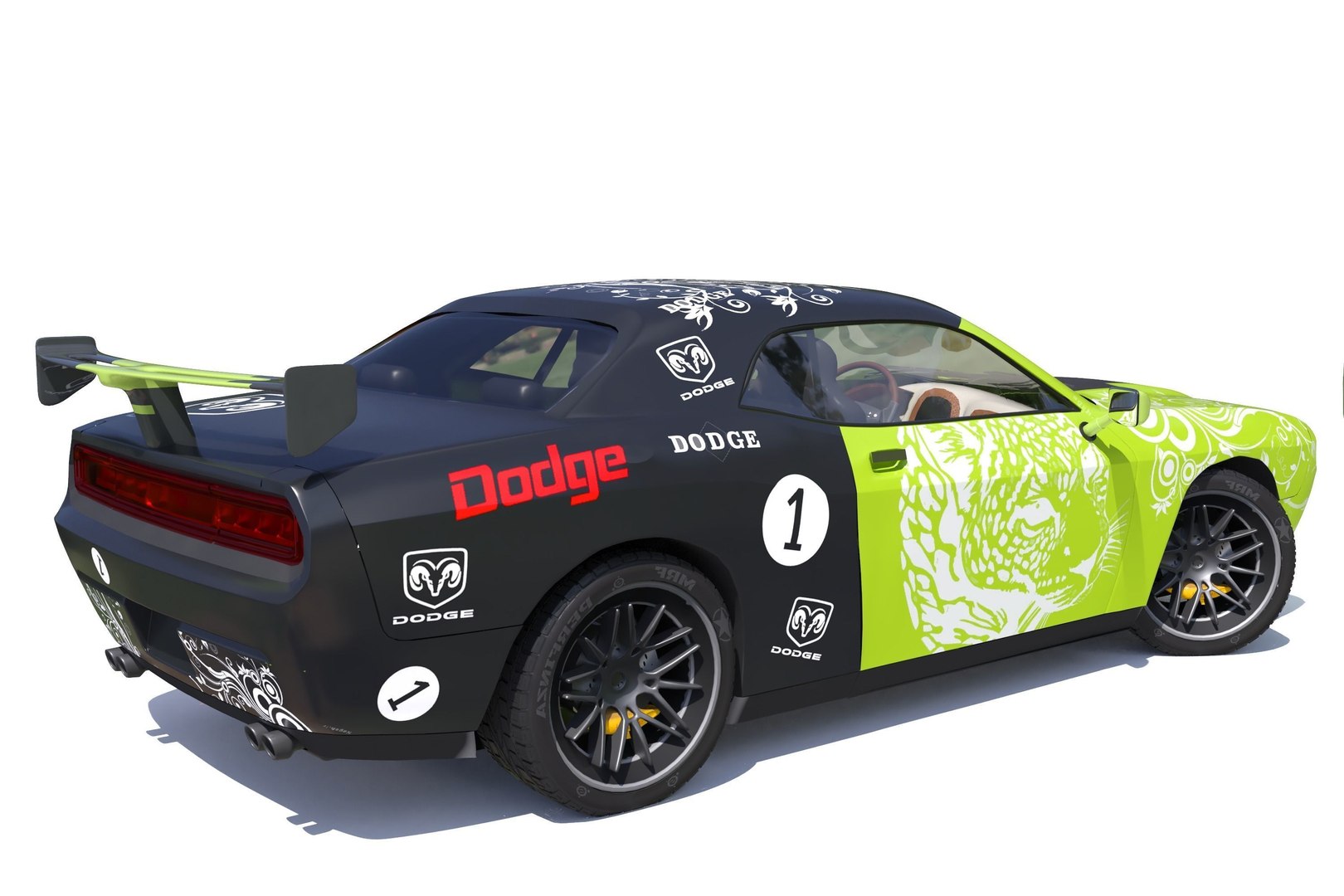 3D Dodge Challenger Racing Model - TurboSquid 2307210