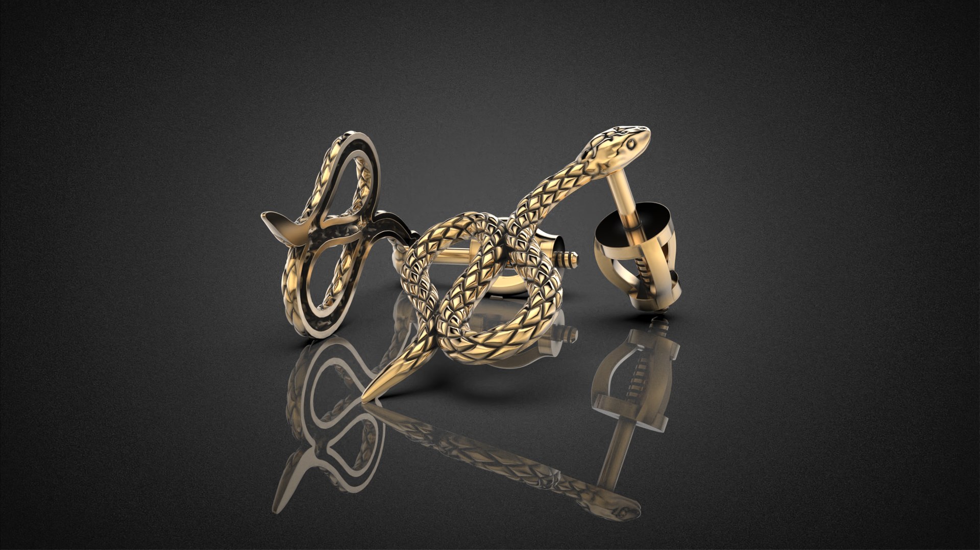 3D High Jewelry Snake Earring Studs 2025 E22 3D Print Model Model - TurboSquid 2314550