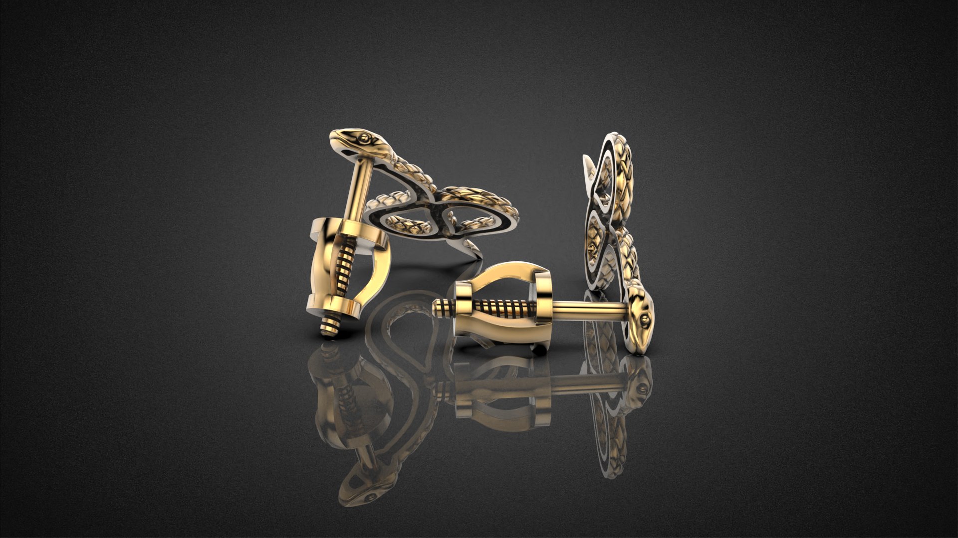 3D High Jewelry Snake Earring Studs 2025 E22 3D Print Model Model - TurboSquid 2314550