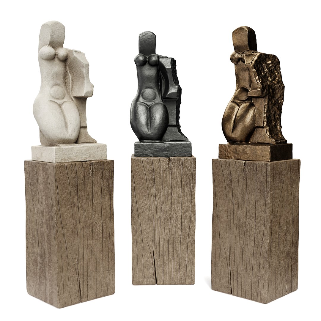 Cubist Woman Figure 3D Model - TurboSquid 2102402
