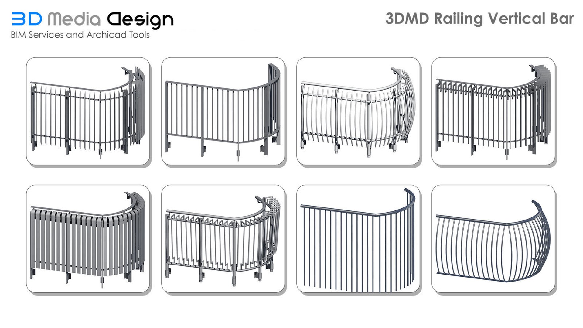 3D Model Archicad Railing - TurboSquid 1163287