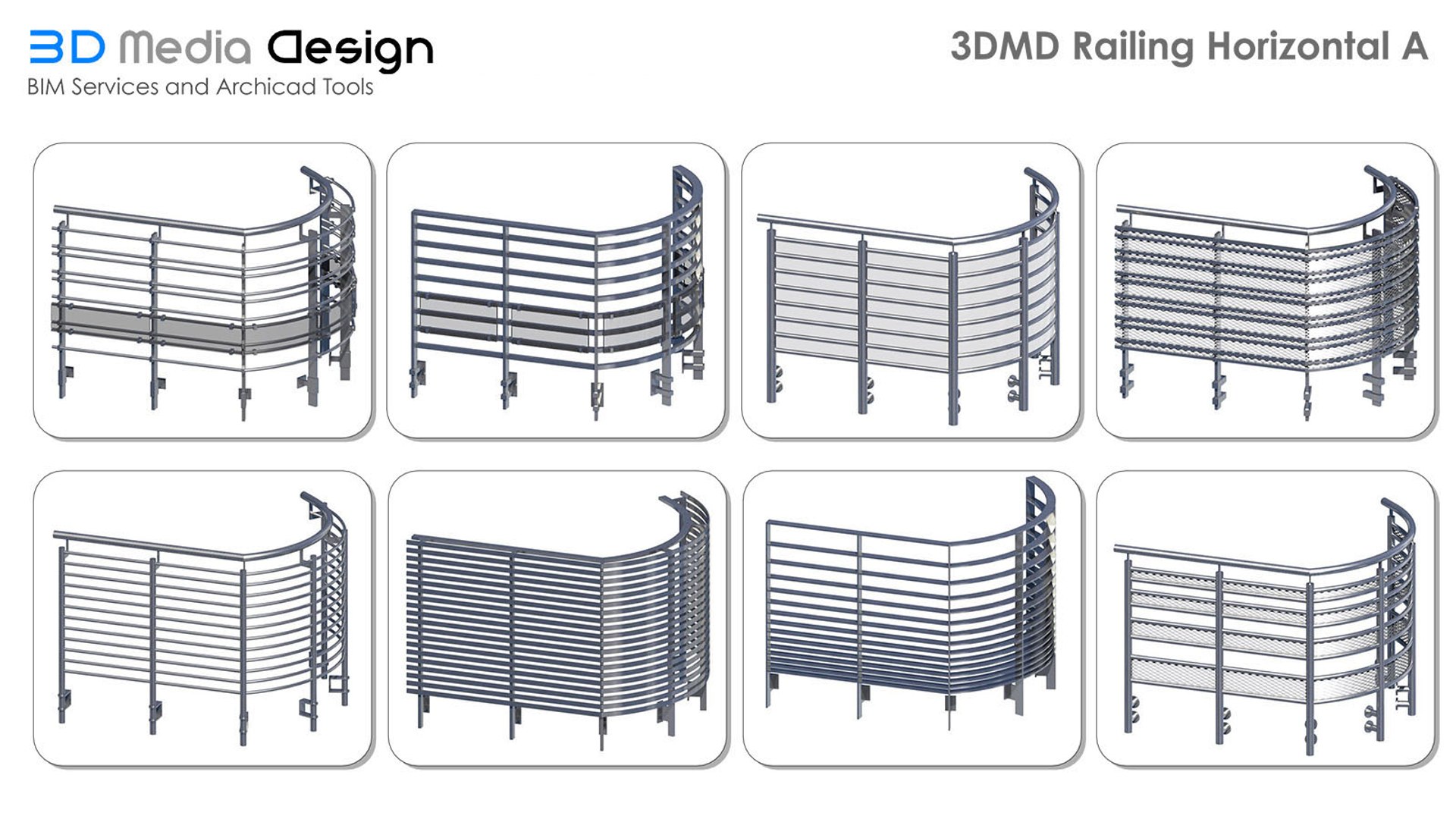 3D Model Archicad Railing - TurboSquid 1163287