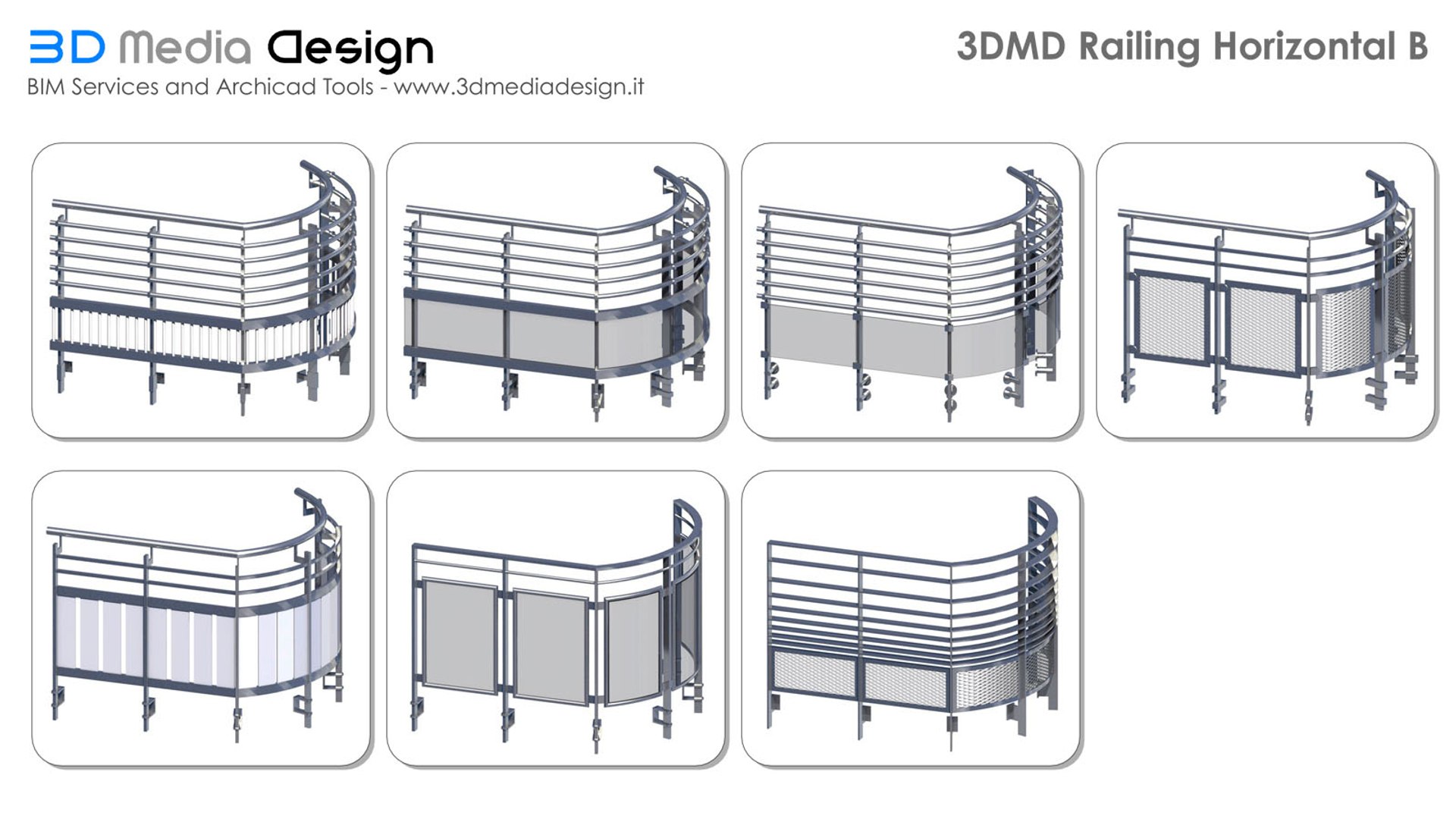 3D Model Archicad Railing - TurboSquid 1163287