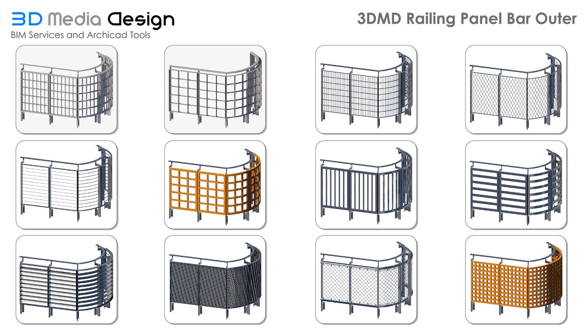3D Model Archicad Railing - TurboSquid 1163287