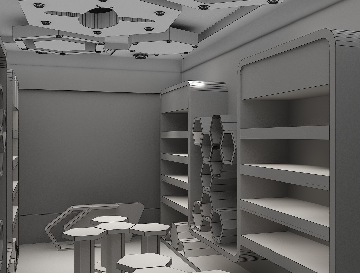 3D interior shop market - TurboSquid 1165798