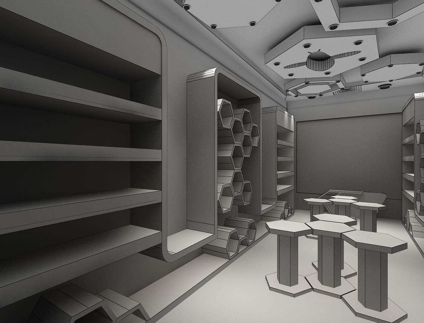 3D interior shop market - TurboSquid 1165798