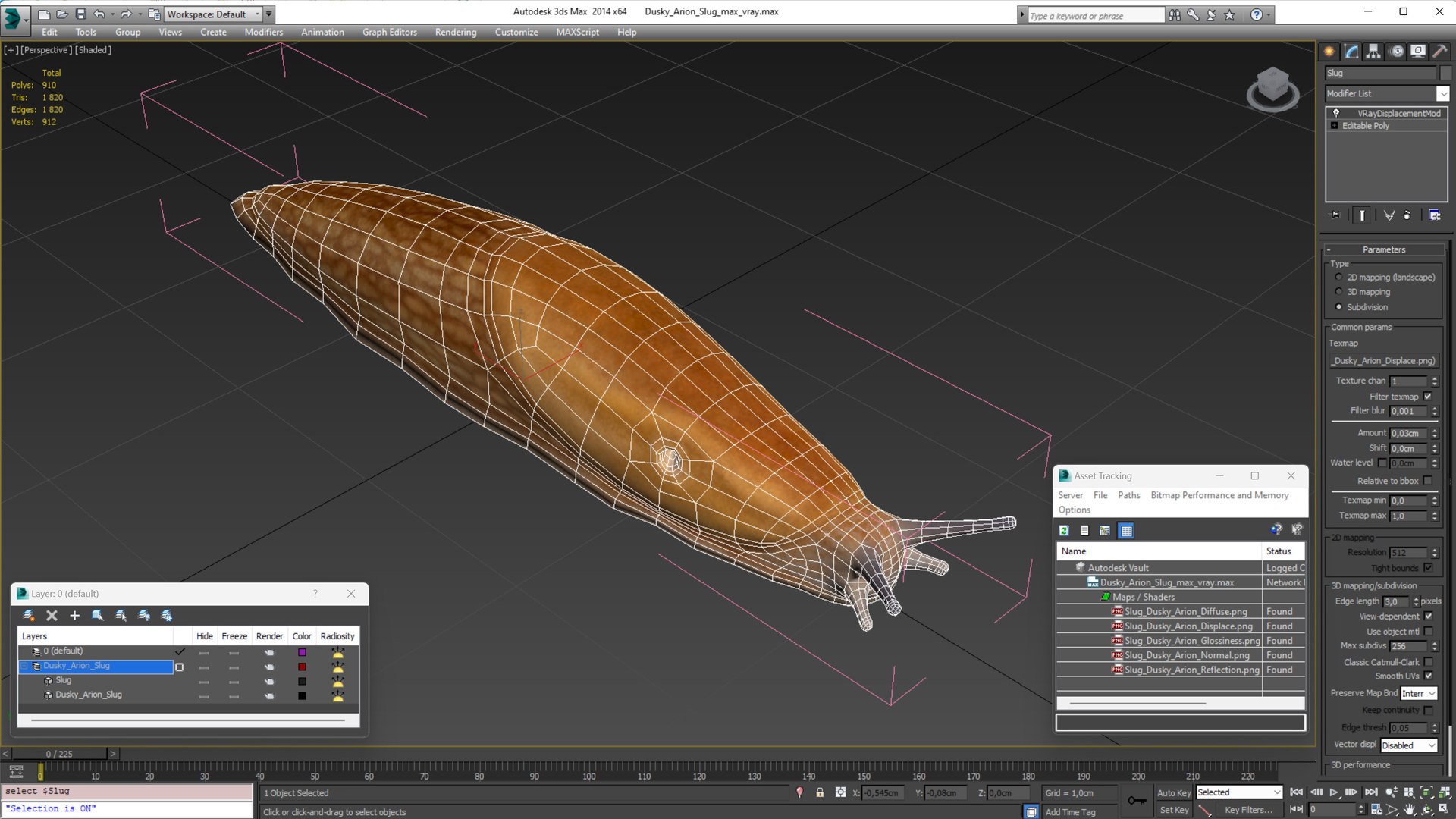 Dusky Arion Slug 3D - TurboSquid 2013405
