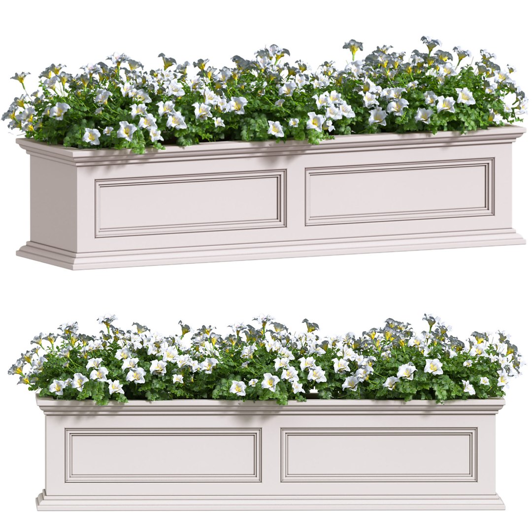 3D Window And Balcony Flower Box Pot - TurboSquid 2146965