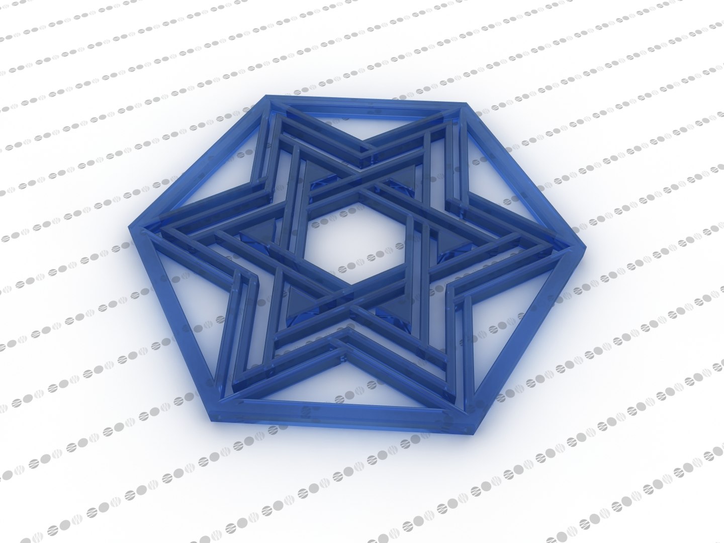 Star David Hexagon Model - TurboSquid 1429622
