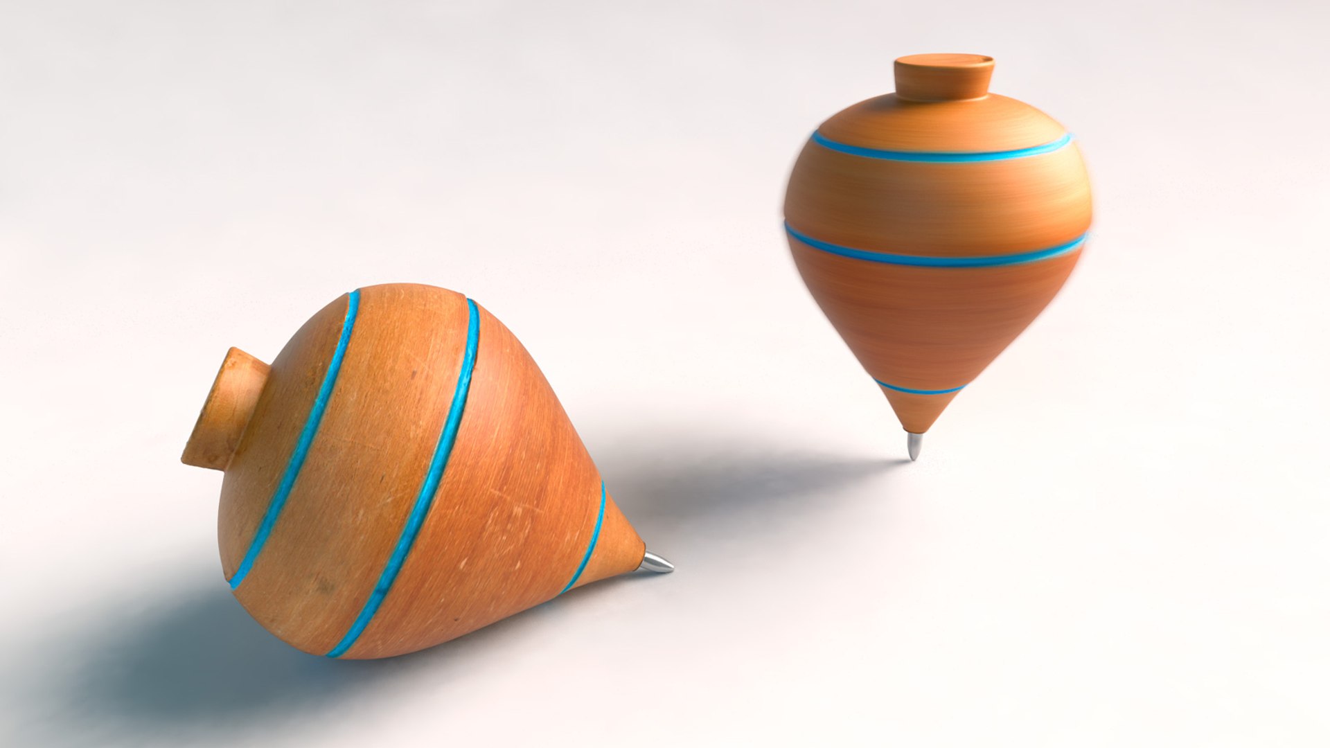 traditional whipping-top whipping 3d model