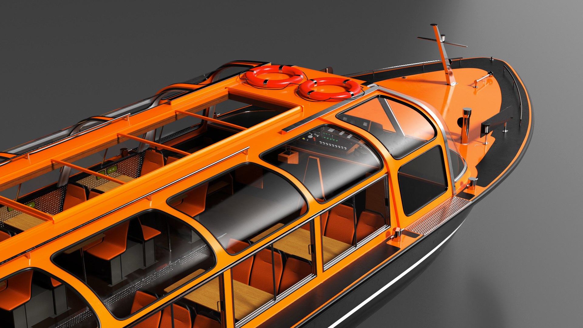 Pleasure Boat Glass Top Orange 3D Model - TurboSquid 2307856