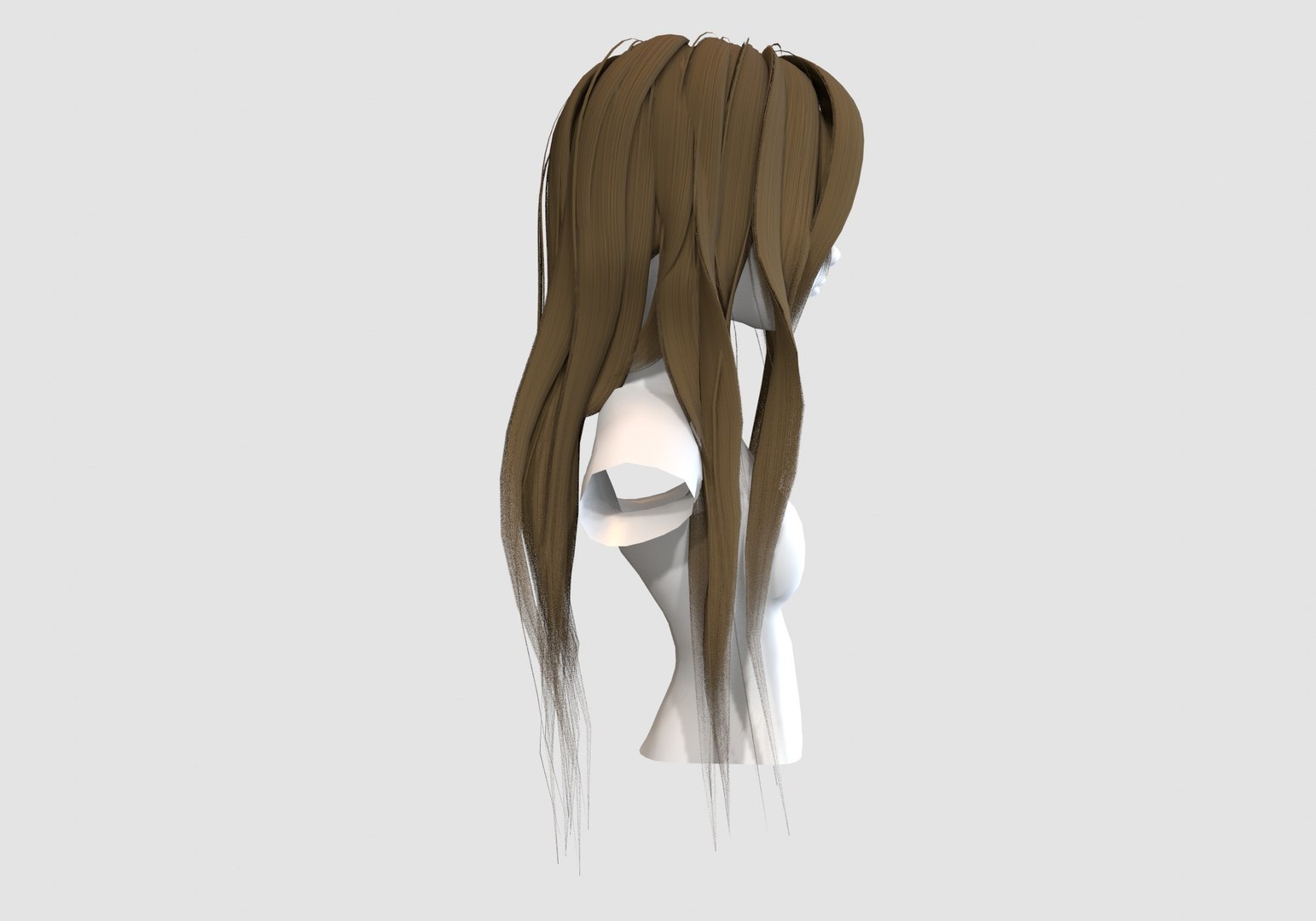 Long chaotic hairstyle 3D model - TurboSquid 1921556