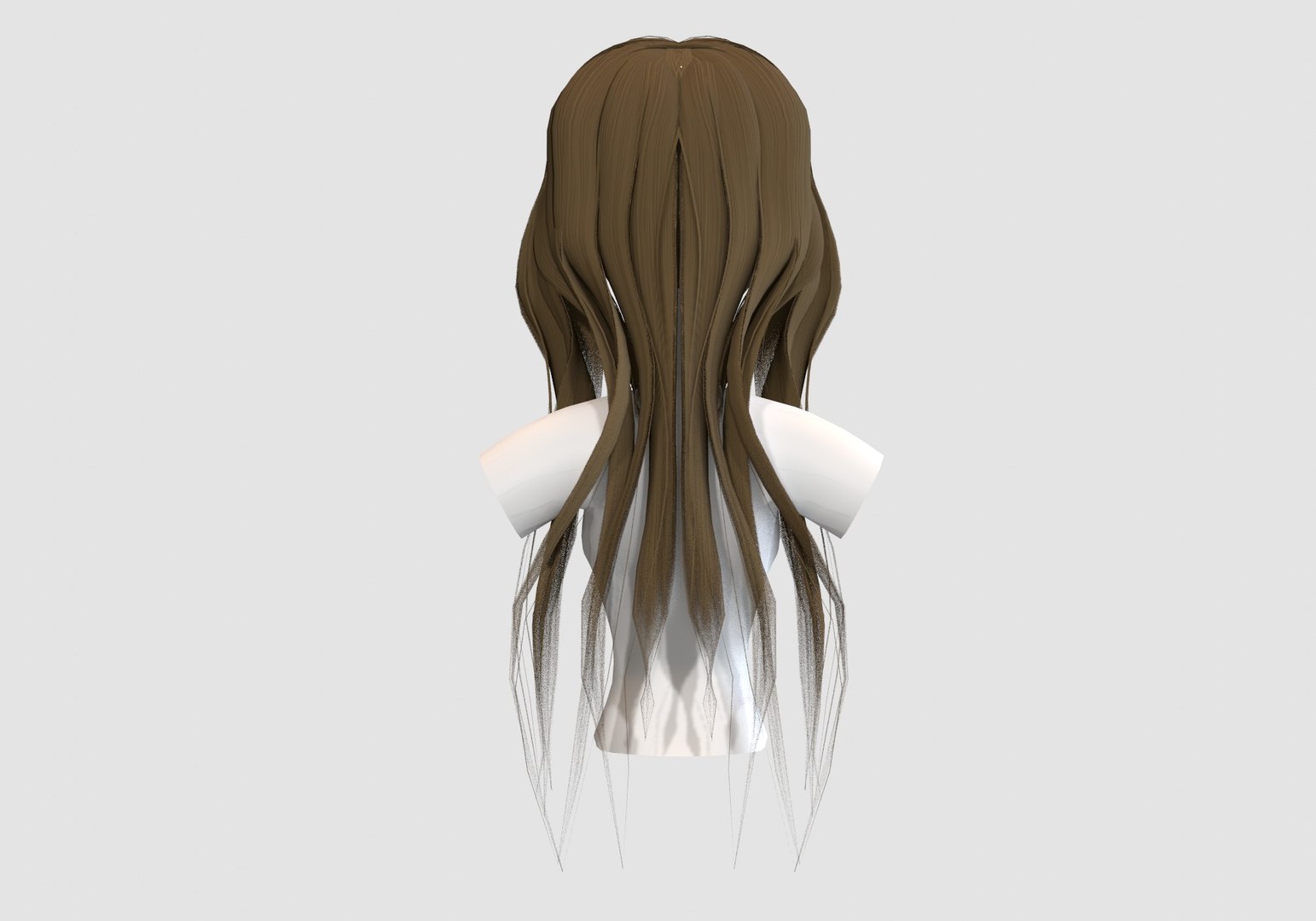 Long chaotic hairstyle 3D model - TurboSquid 1921556