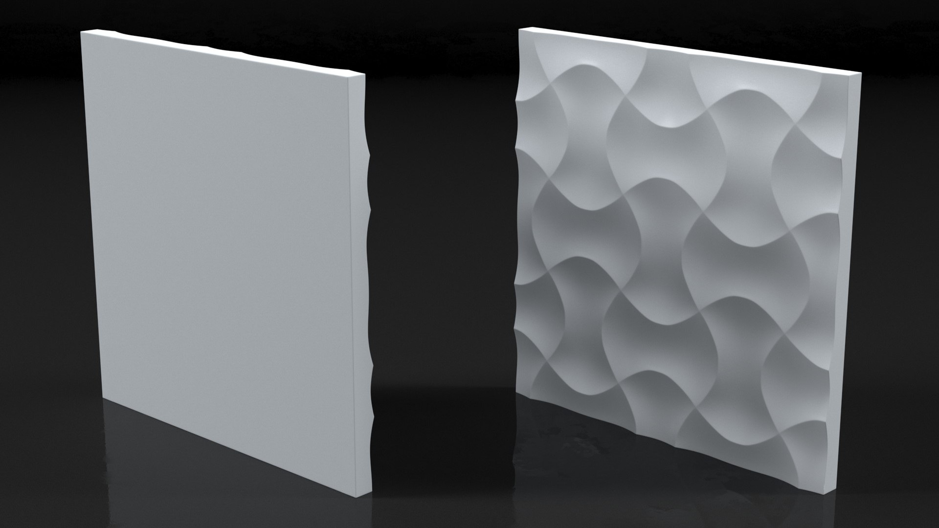 3D Wall Panel Wave Ceramic 3D Model - TurboSquid 1907990