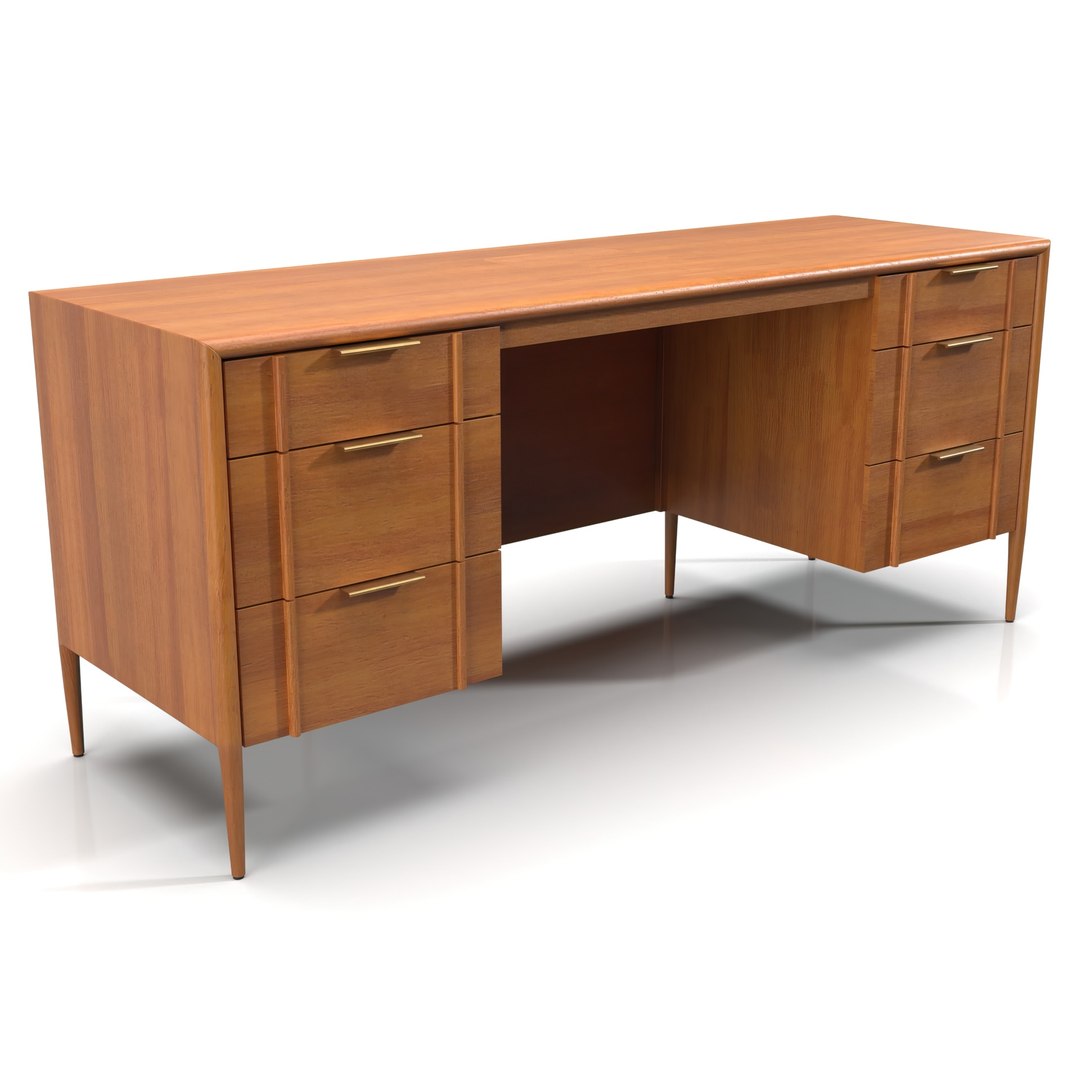 3D Quincy Executive Desk PBR - TurboSquid 2213666