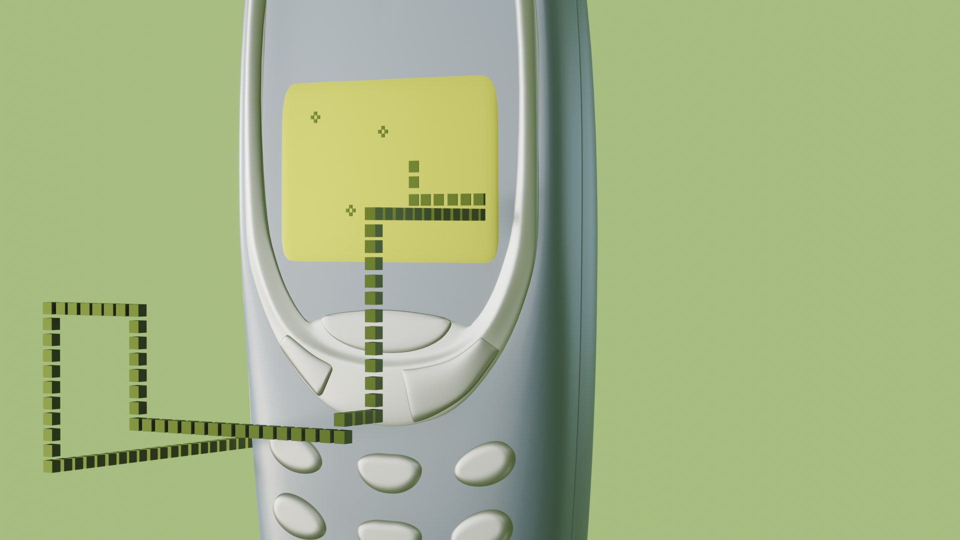 Phone Game Snake 3D Model - TurboSquid 1791017