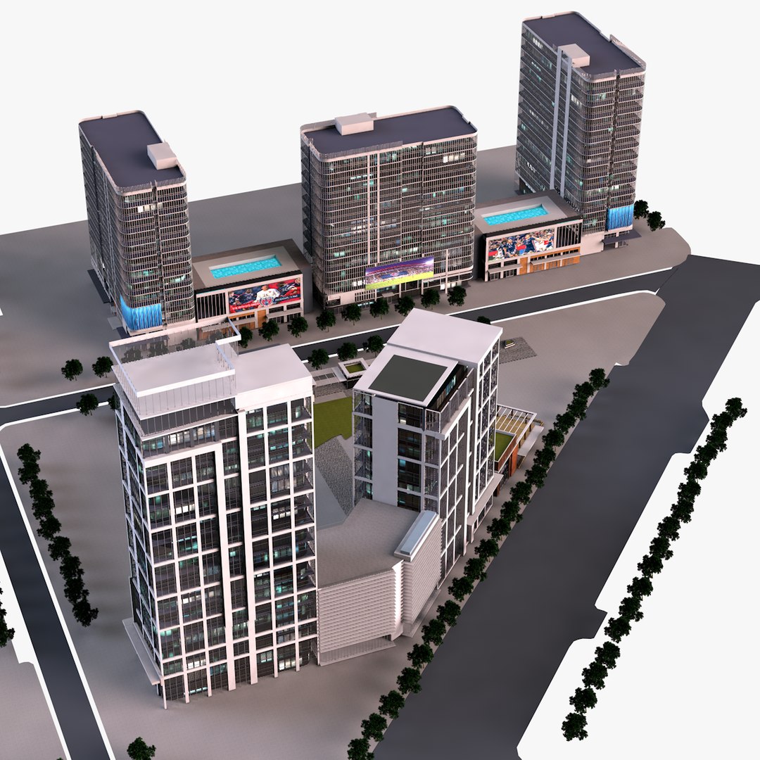 3D city buildings - TurboSquid 2061661