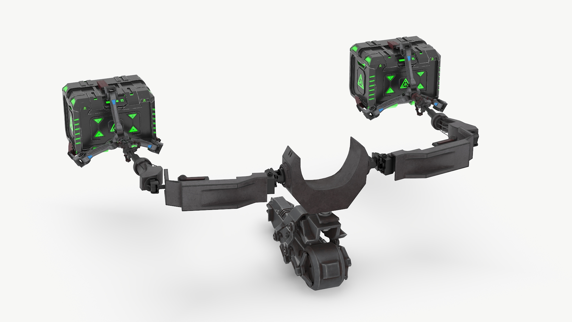 Futuristic Robotic Arm With Sci-Fi Storage Crates 3D Model - TurboSquid ...