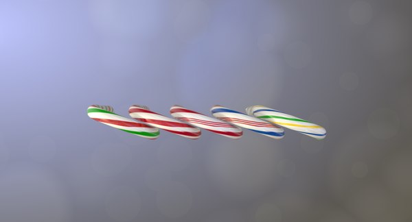 Realistic candy cane color 3D model - TurboSquid 1226501