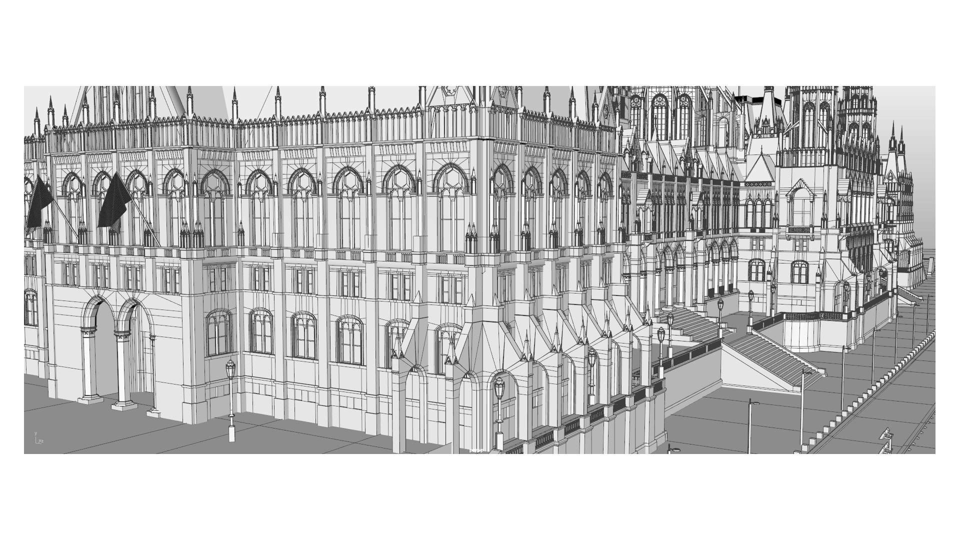 The Hungarian Parliament Building In Budapest. Gothic Palace Model ...