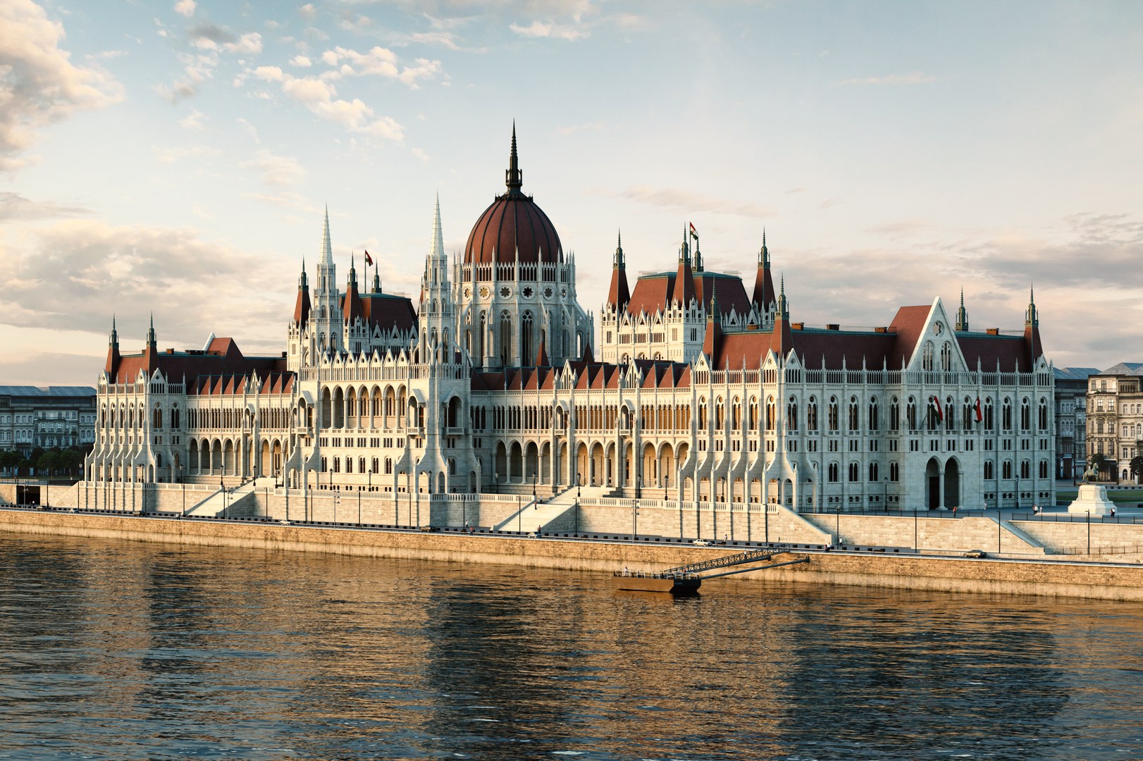 The Hungarian Parliament Building In Budapest. Gothic Palace Model ...