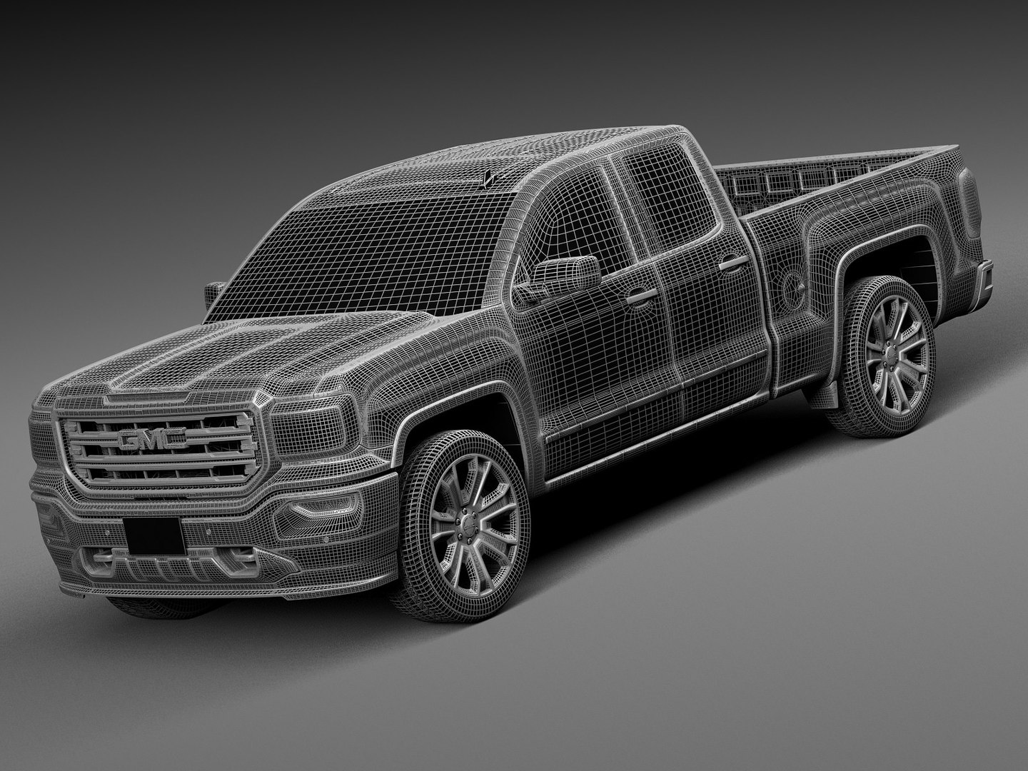 2016 gmc sierra 3d model