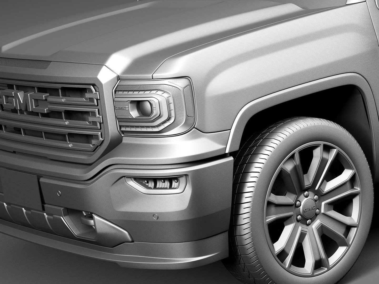 2016 gmc sierra 3d model