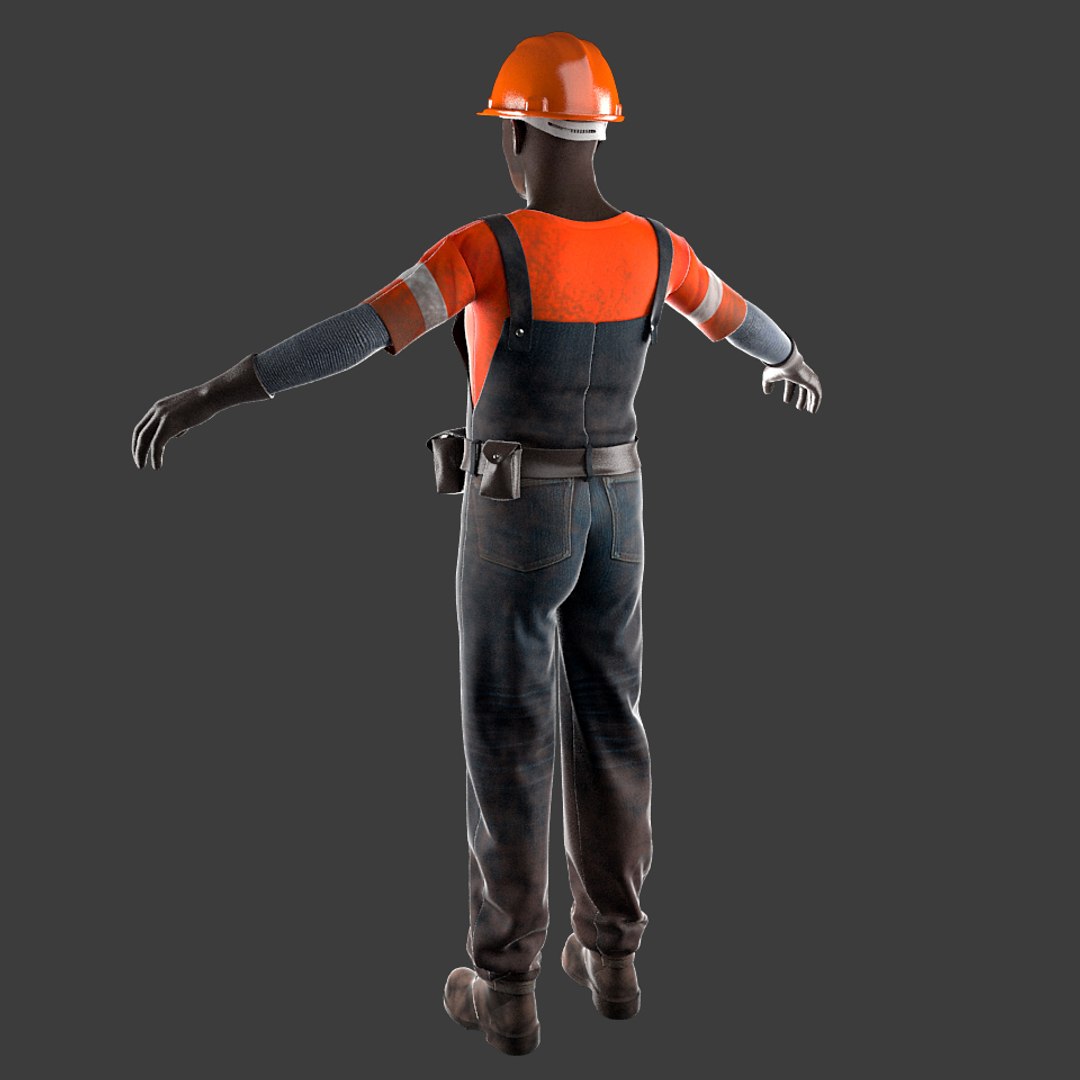 3d Model Miner Worker Helmet