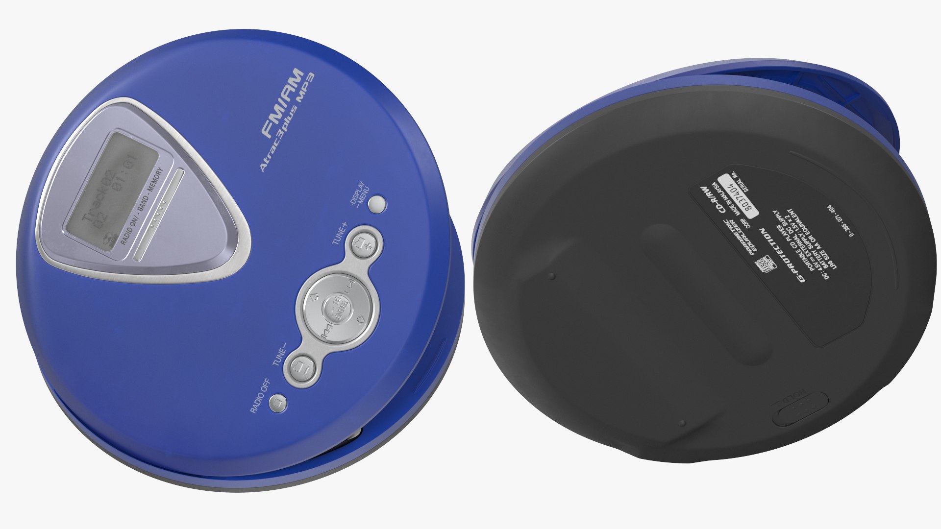 Vintage Portable Music CD Player Open 3D Model - TurboSquid 2323659