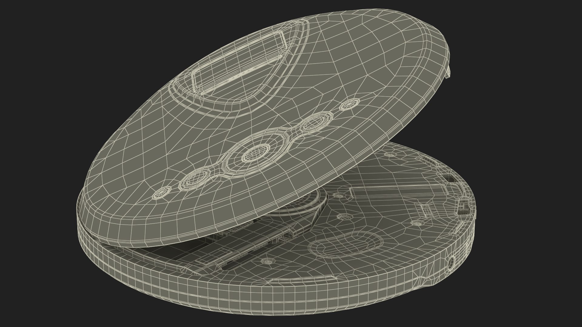 Vintage Portable Music CD Player Open 3D Model - TurboSquid 2323659