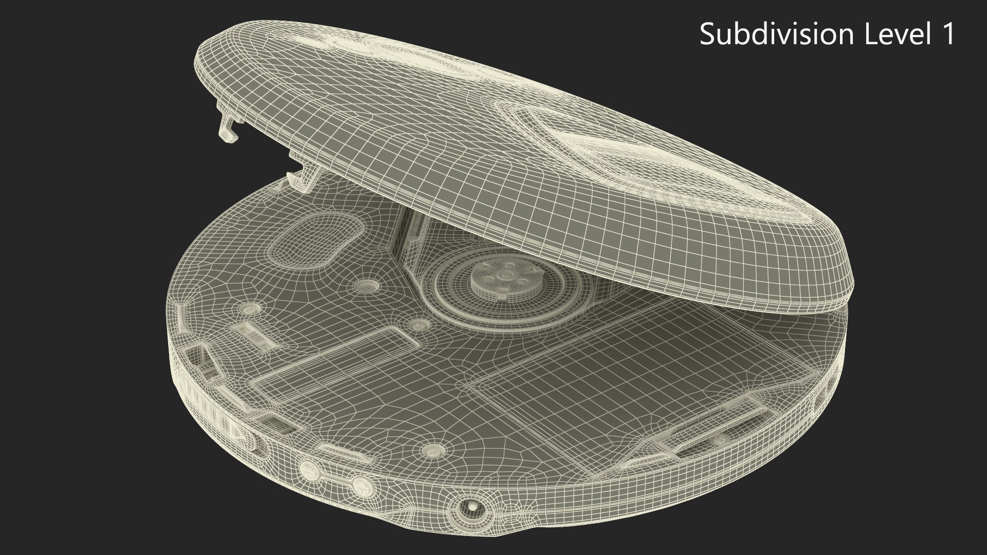 Vintage Portable Music CD Player Open 3D Model - TurboSquid 2323659